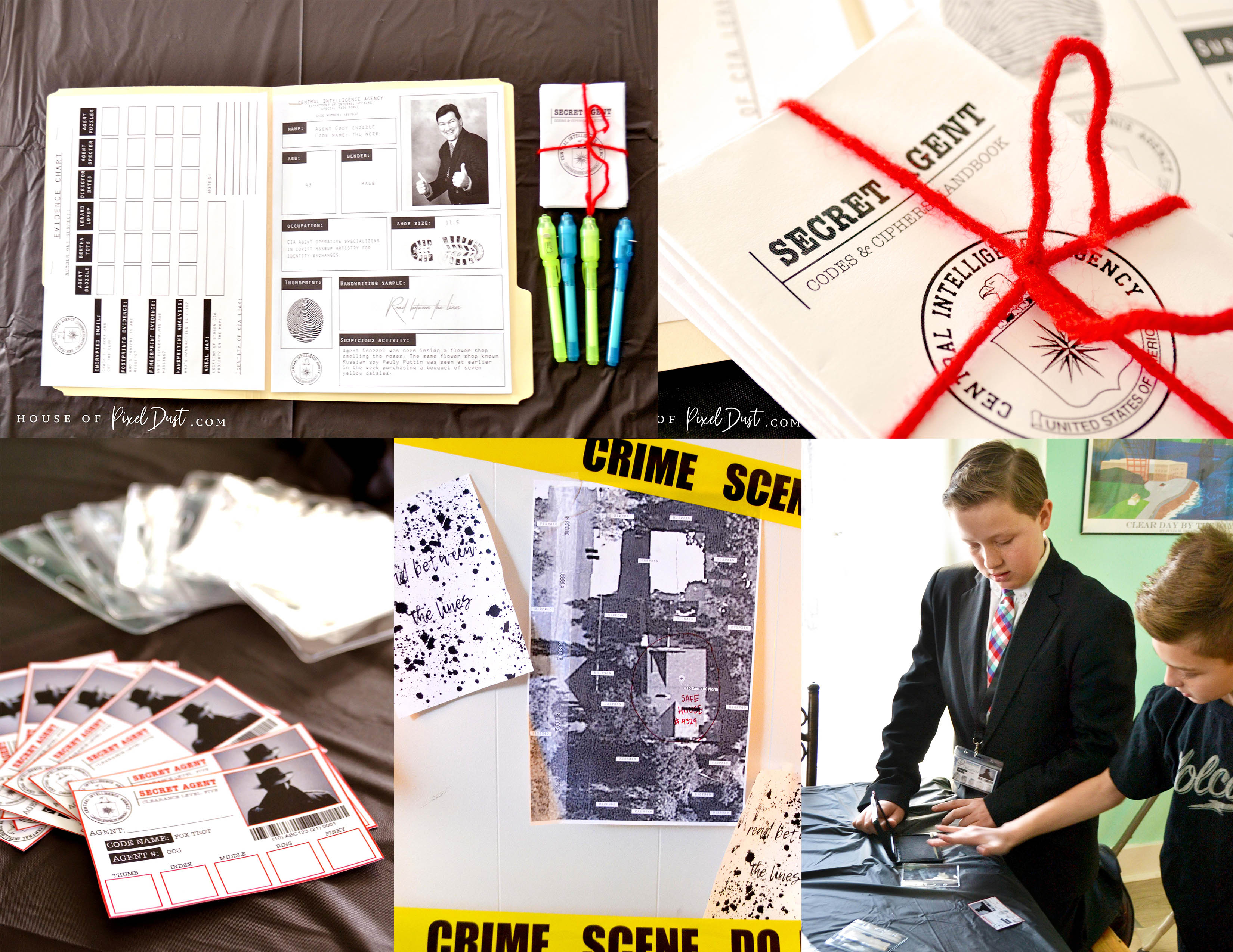 CIA Spy Adventure Birthday Party (for tweens & teens) – House of Pixel Dust